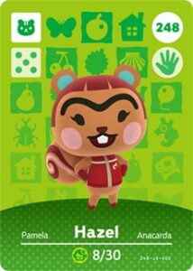 hazel - nintendo animal crossing happy home designer amiibo card - 248