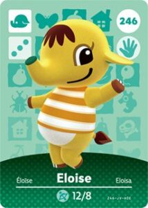 eloise - nintendo animal crossing happy home designer amiibo card - 246