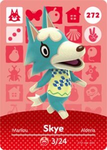 skye - nintendo animal crossing happy home designer amiibo card - 272