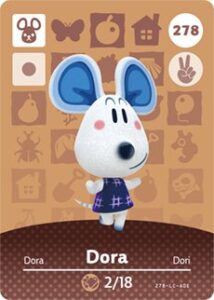 dora - nintendo animal crossing happy home designer amiibo card - 278