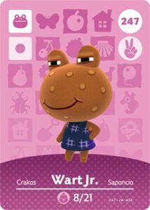 wart jr - nintendo animal crossing happy home designer amiibo card - 247