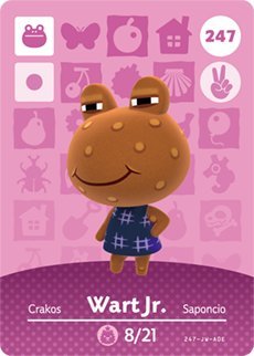 Wart Jr - Nintendo Animal Crossing Happy Home Designer Amiibo Card - 247