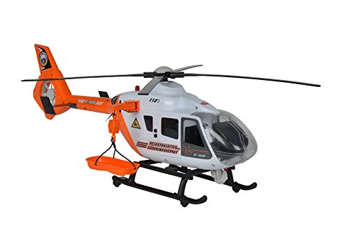 DICKIE TOYS Light and Sound SOS Rescue Helicopter with Moving Rotor Blades, 25"