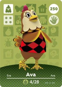 ava - nintendo animal crossing happy home designer amiibo card - 250