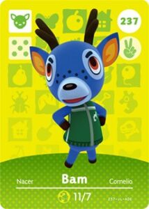 bam - nintendo animal crossing happy home designer amiibo card - 237