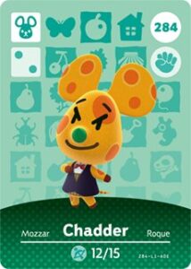 chadder - nintendo animal crossing happy home designer amiibo card - 284