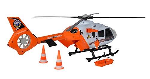 DICKIE TOYS Light and Sound SOS Rescue Helicopter with Moving Rotor Blades, 25"