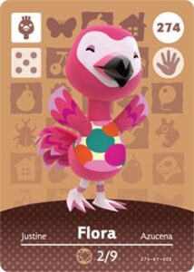 flora - nintendo animal crossing happy home designer amiibo card - 274