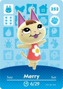 merry - nintendo animal crossing happy home designer amiibo card - 252