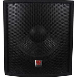 Rockville SBG1158 15" 800W Passive Pro DJ Subwoofer, MDF Cabinet/Pole Mount, Black