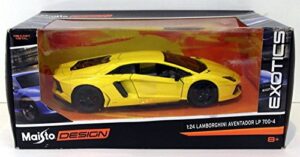 lamborghini aventador lp 700-4 yellow exotics 1/24 by maisto 31362