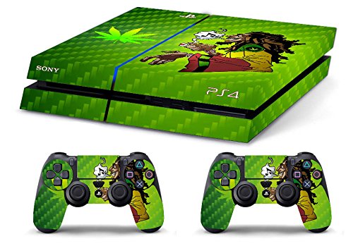 Skin Ps4 Old - Marijuana BOB Marley - Limited Edition Decal Cover ADESIVA Playstation 4 Slim Sony Bundle