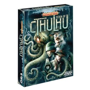 pandemic reign of cthulhu board game for adults and family | cooperative | ages 14+ | 2 to 4 players | average playtime 40 minutes | made by z-man games