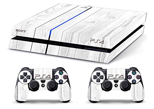 Skin Ps4 Old - WHITE WOOD TEXTURE - limited edition DECAL COVER ADESIVA Playstation 4 Slim SONY BUNDLE