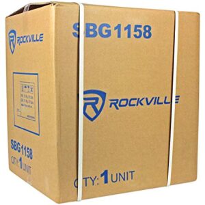 Rockville SBG1158 15" 800W Passive Pro DJ Subwoofer, MDF Cabinet/Pole Mount, Black