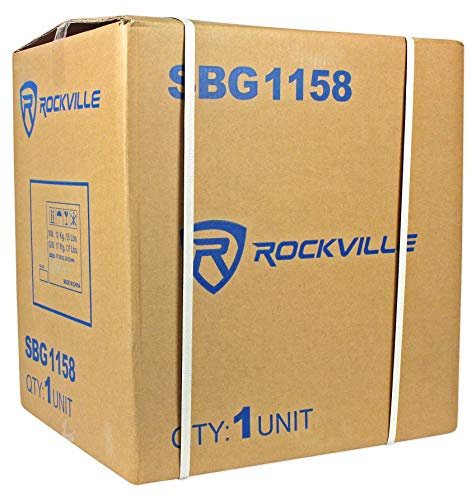 Rockville SBG1158 15" 800W Passive Pro DJ Subwoofer, MDF Cabinet/Pole Mount, Black