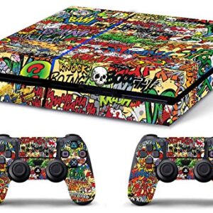 Skin Ps4 Old - STICKERBOMB - limited edition DECAL COVER ADESIVA Playstation 4 Slim SONY BUNDLE