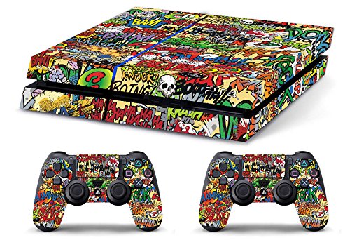 Skin Ps4 Old - STICKERBOMB - limited edition DECAL COVER ADESIVA Playstation 4 Slim SONY BUNDLE