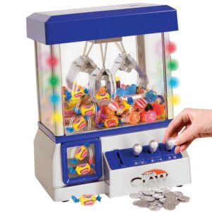 toy grabber claw machine for kids – electronic arcade-style game for kids and parties – ideal for use with small toys / candy – features led lights and sound effects, 13.5 x 10 x 7.5 inches