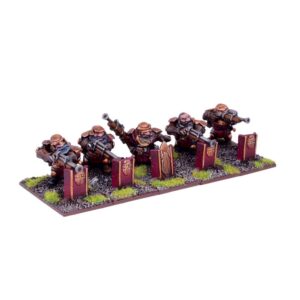 mantic games mgkwd101 dwarf sharpshooter troop miniature, multi-colour