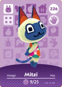 mitzi - nintendo animal crossing happy home designer amiibo card - 226