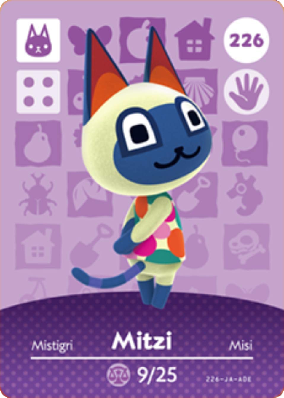 Mitzi - Nintendo Animal Crossing Happy Home Designer Amiibo Card - 226