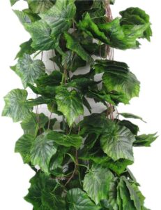 meiliy 8 ft 5pcs artificial greenery ivy vine plants foliage grape leaves vine simulation flowers vine garland for home room garden wedding outside decoration