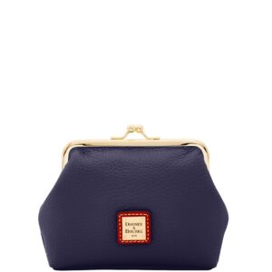 dooney & bourke handbag, pebble grain large framed purse clutch - midnight blue