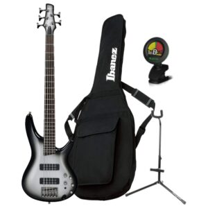 Ibanez SR305E MSS 5 String Metallic Silver Sunburst Electric Bass with Gig Bag,