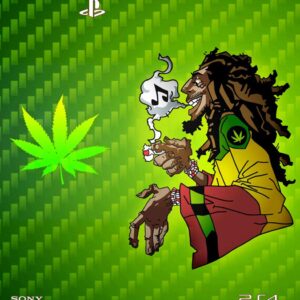 Skin Ps4 Old - Marijuana BOB Marley - Limited Edition Decal Cover ADESIVA Playstation 4 Slim Sony Bundle