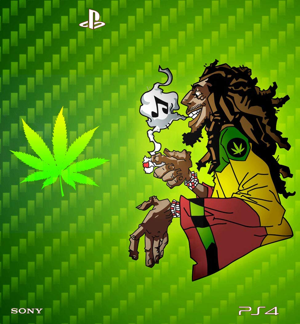 Skin Ps4 Old - Marijuana BOB Marley - Limited Edition Decal Cover ADESIVA Playstation 4 Slim Sony Bundle