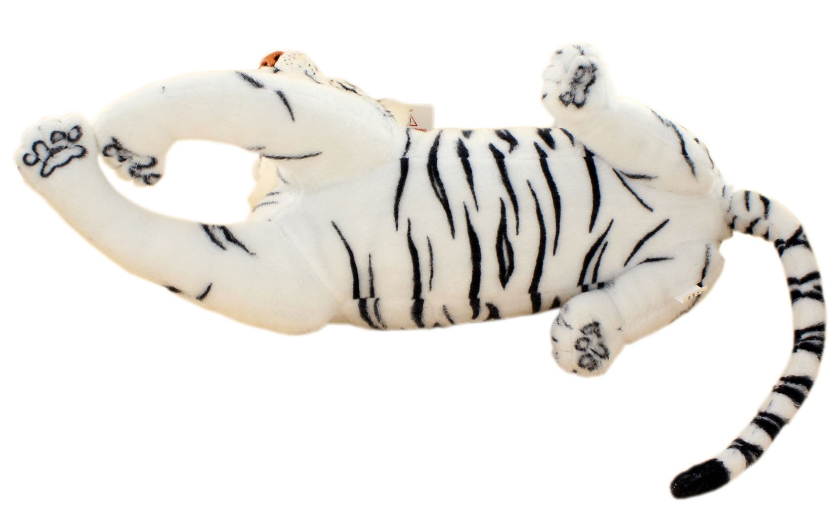 JESONN Realistic Stuffed Animals Tiger Toys Plush (White, 18.9 Inch)