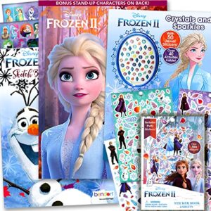 disney frozen and frozen 2 coloring and stickers activity books set