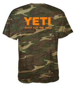 yeti built for the wild t-shirt short sleeve camo small