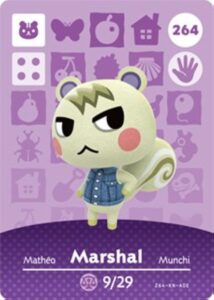 marshal - nintendo animal crossing happy home designer amiibo card - 264