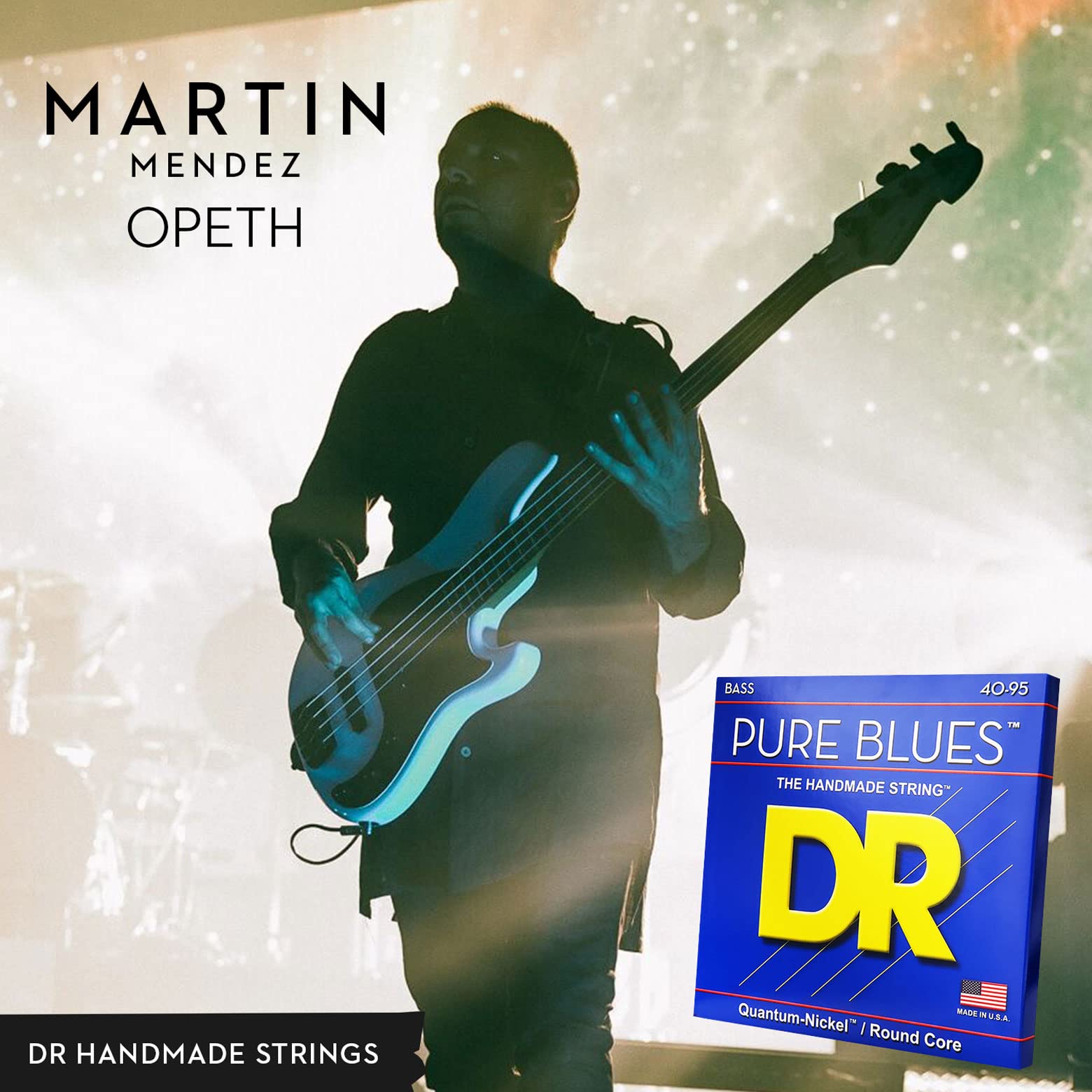 DR Strings Pure Blues Victor Wooten Signature 40-95 Bass Guitar Strings (PBVW-40)