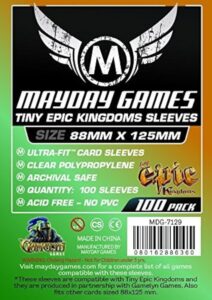 mayday games 100 mayday 88 x 125 tiny epic kingdoms board card game sleeves