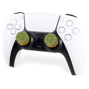 KontrolFreek FPS Freek Snipr for PlayStation 4 (PS4) and PlayStation 5 (PS5) | Performance Thumbsticks | 2 High-Rise Convex (Domed) | Green