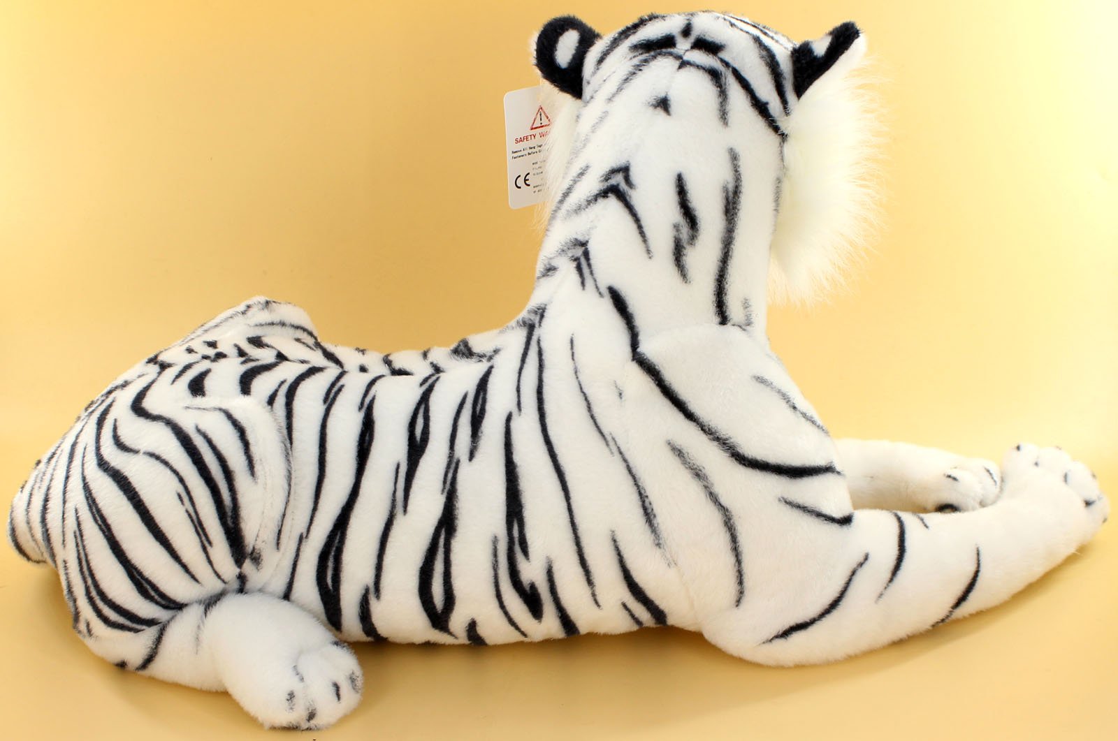 JESONN Realistic Stuffed Animals Tiger Toys Plush (White, 18.9 Inch)