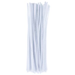 eboot 100 pieces pipe cleaners chenille stem for arts and crafts, 6 x 300 mm (white)