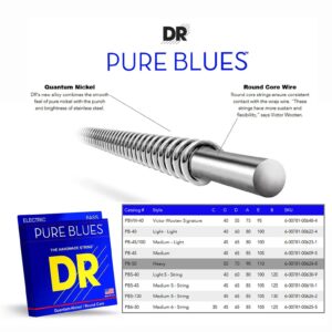 DR Strings Pure Blues Victor Wooten Signature 40-95 Bass Guitar Strings (PBVW-40)