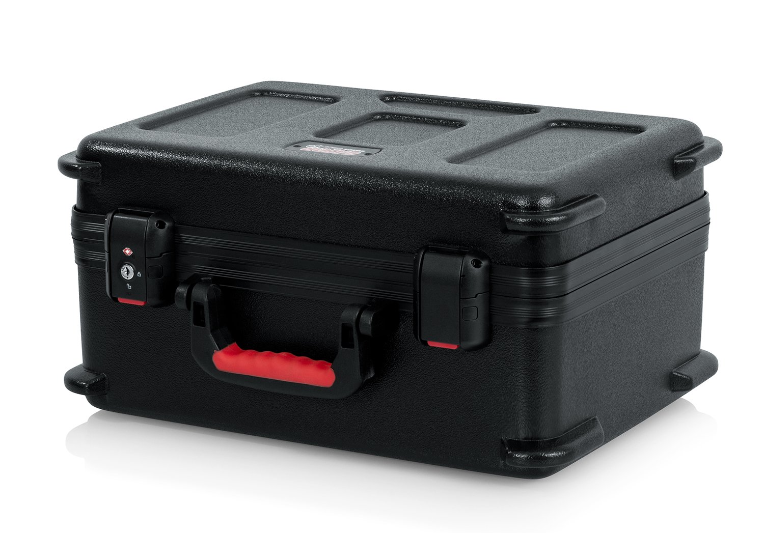 Gator Cases Molded Flight Case to Hold Up to (15) Wired Microphones with TSA Approved Locking Latch and Cable Storage; (GTSA-MIC15)