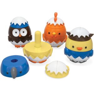 Svan Stacking & Sorting Egg Toys, Mix & Match Educational Hatching Farm Animal Eggs (Pack of 4) Owl, Duck Chicken Bluejay - Fun Creative & Imaginative, Kids Hands On Building Play, Xmas Gift