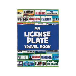 license plate travel sticker book game - 12 pieces