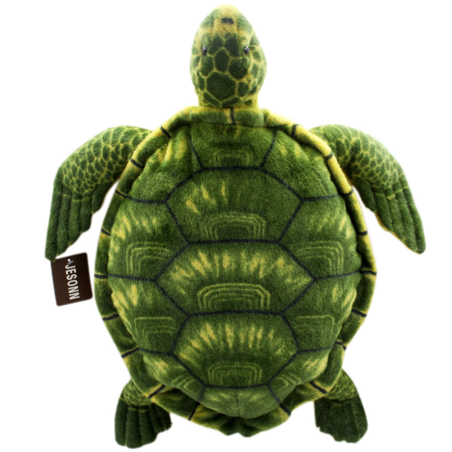 JESONN Realistic Stuffed Marine Animals Toys Turtle Plush Tortoise (Green, 20 Inches)