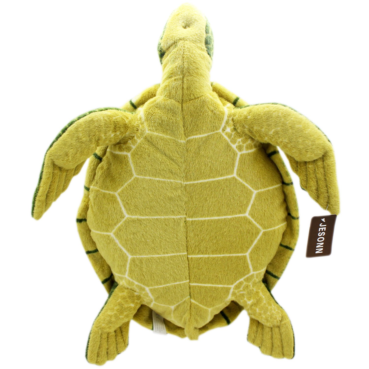 JESONN Realistic Stuffed Marine Animals Toys Turtle Plush Tortoise (Green, 20 Inches)