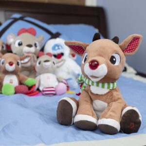 KIDS PREFERRED Rudolph the Red-Nosed Reindeer Light Up Musical Clarice Stuffed, Soft Crinkle, Christmas Holiday Toy, Boys & Girls 0 and up, 9.5 Inches