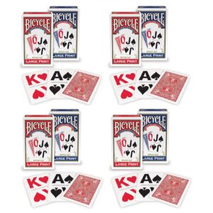 bicycle large print playing cards (4-pack)