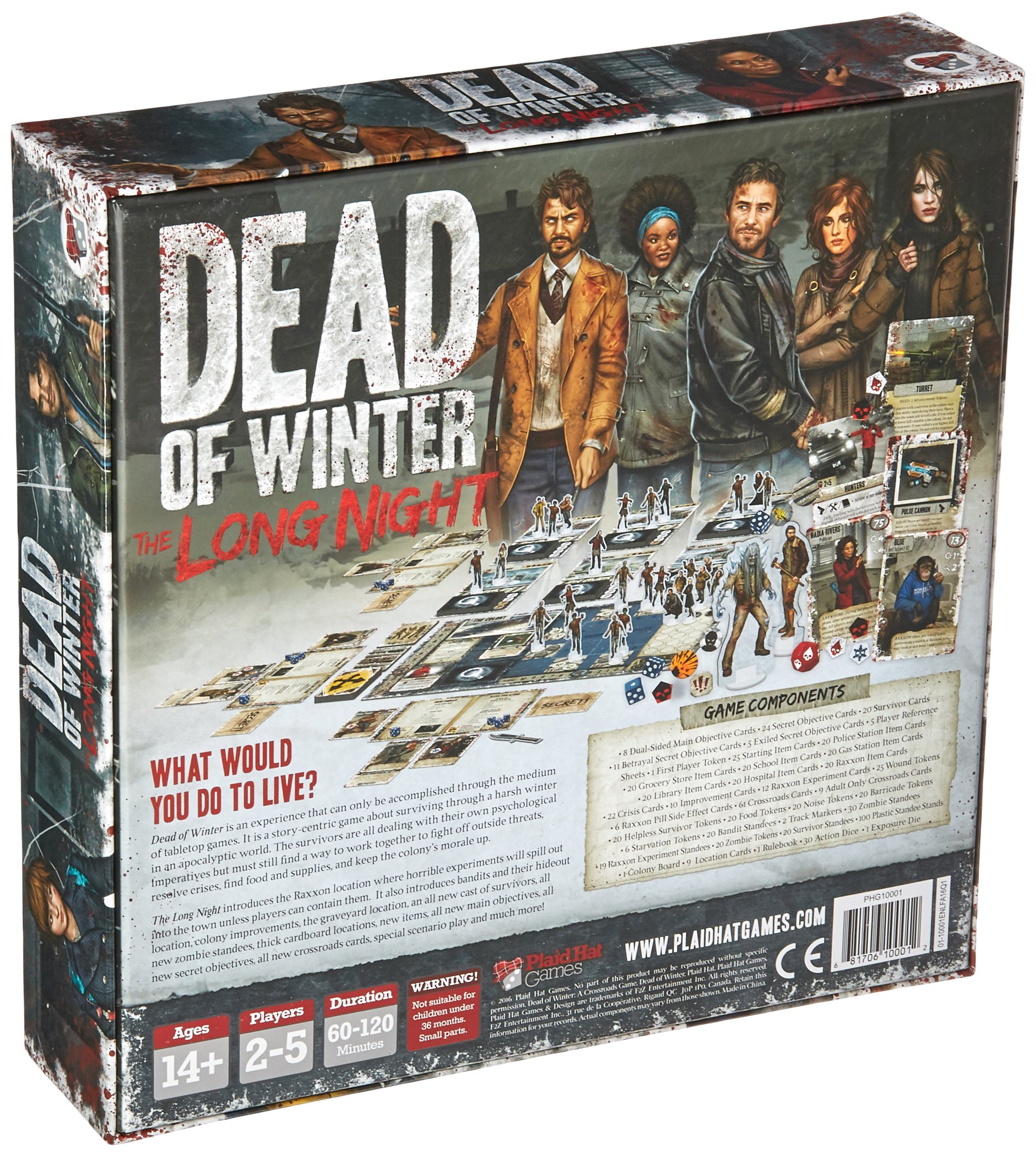 Plaid Hat Games Dead of Winter The Long Night Board Game Expansion - Post-Apocalyptic Survival Game, Strategy Game for Kids & Adults, Ages 13+, 2-5 Players, 1-2 Hour Playtime, Made