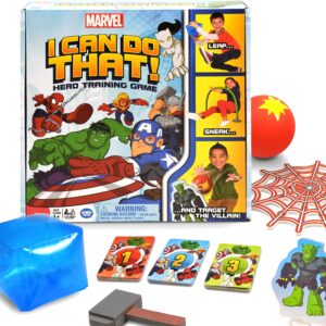 wonder forge marvel i can do that! game - exciting superhero activity game | engaging family fun | promotes physical, social and creative skills